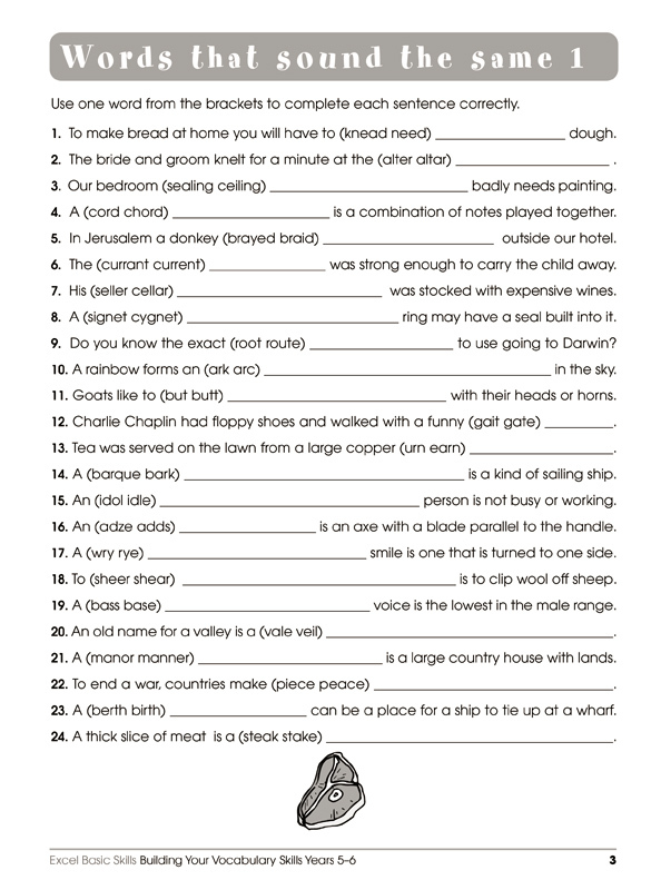 Excel Basic Skills - Building Your Vocabulary Skills: Years 5-6 ...