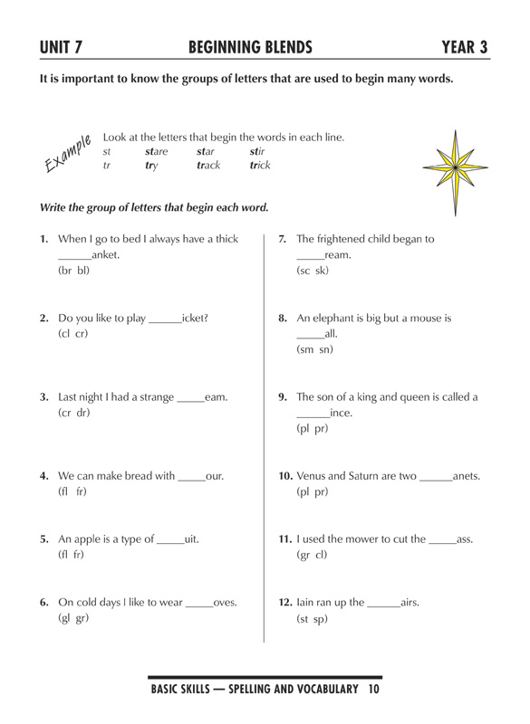 Excel Basic Skills - Spelling and Vocabulary: Years 3-4 - Pascal Press ...