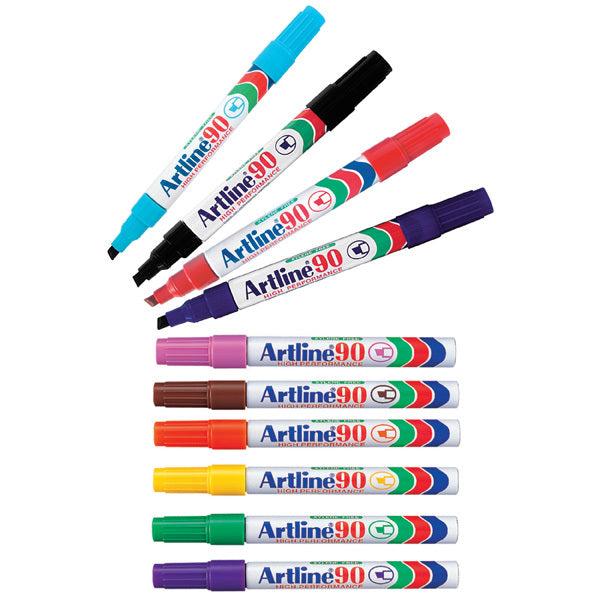 Artline 90 Permanent Markers Assorted Colours - Box of 12 – Teacher ...