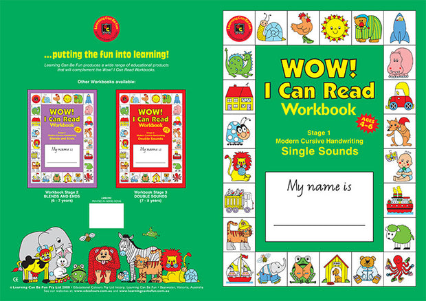 WOW! I Can Read Workbook Stage 1 - Single Sounds: Victorian Modern Cur ...