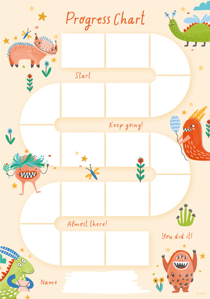 Monster March - Progress Charts – Teacher Superstore